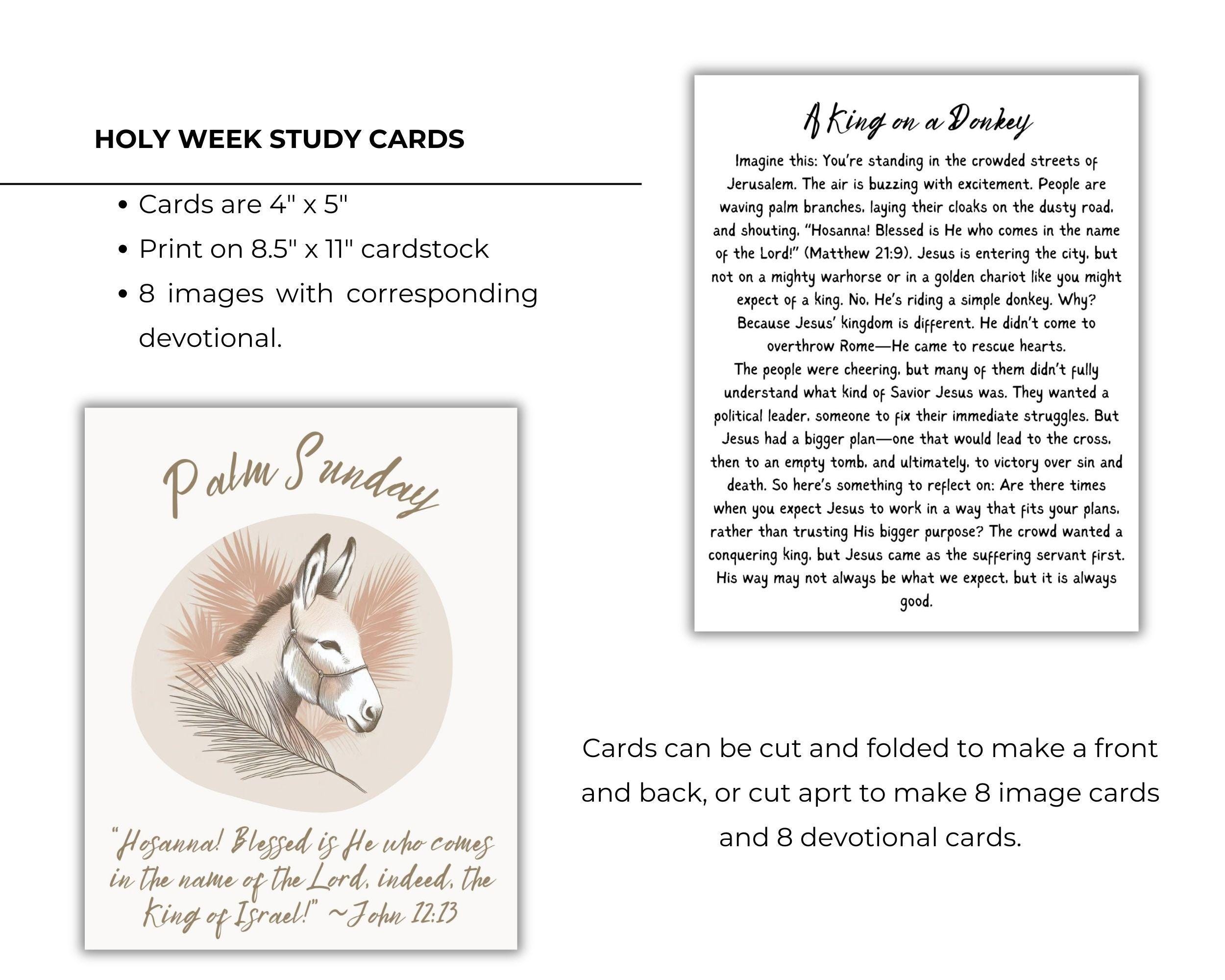 Set of 8 Holy Week Cards With Devotionals - Boho Watercolor Design ...