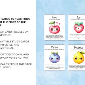 Fruit of the Spirit Devotional Flashcards for Kids, Children's Bible ...