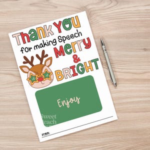 Speech Therapist Christmas Gift Card Holder Staff Appreciation Speech ...