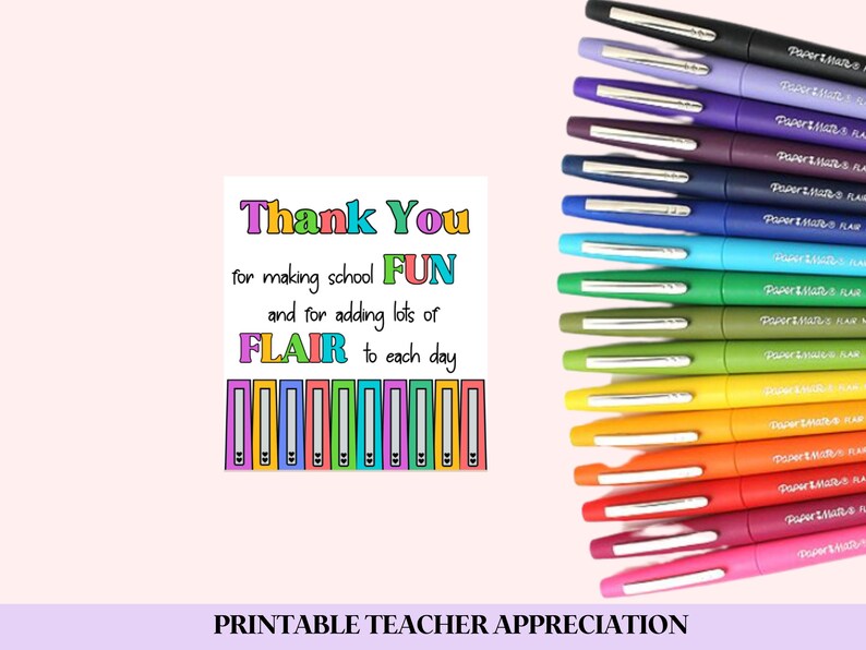 Teacher Appreciation Gift Tag Printable Thank You Tag Teacher Gift From ...