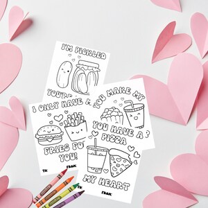 Valentine Coloring Cards Printable Classroom Valentine Exchange Kid ...