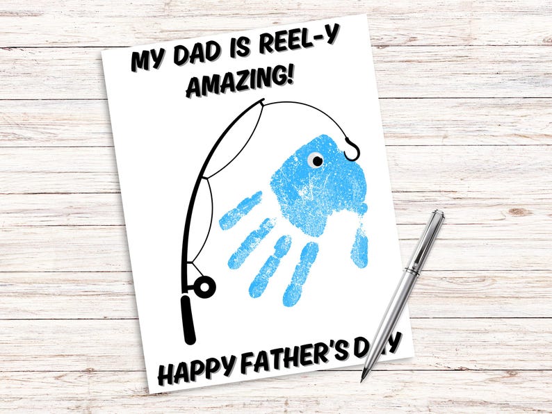 Fathers Day Handprint Craft Gift for Dad Printable Activity Fathers Day ...