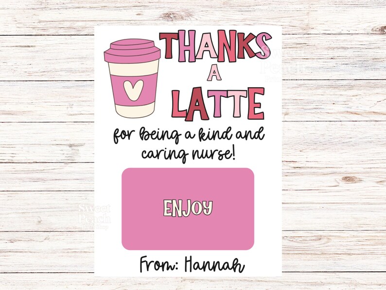 Nurse Gift Card Holder Editable Nurse Thank You Gift Card Nurse ...
