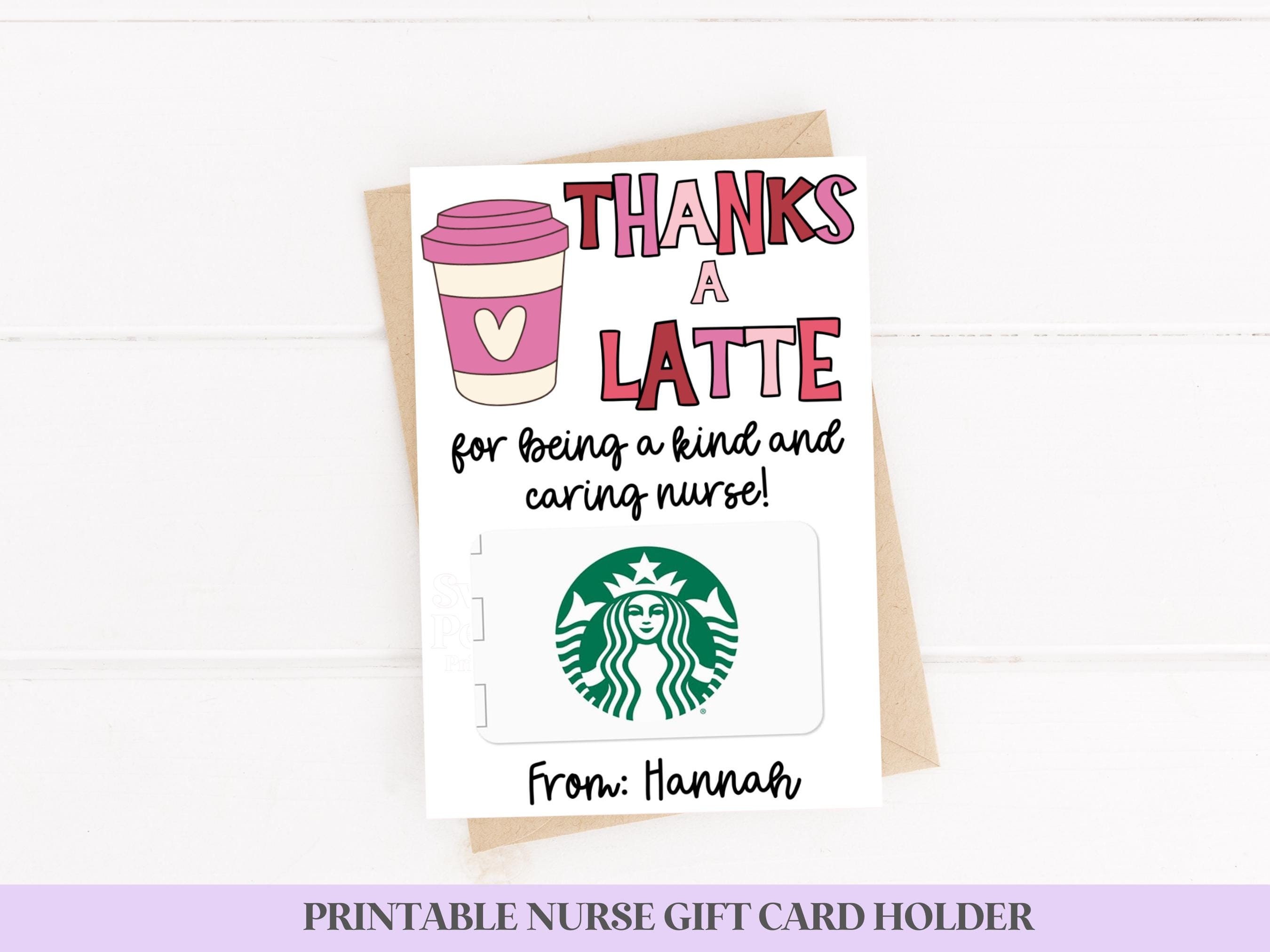 Nurse Gift Card Holder Editable Nurse Thank You Gift Card Nurse ...