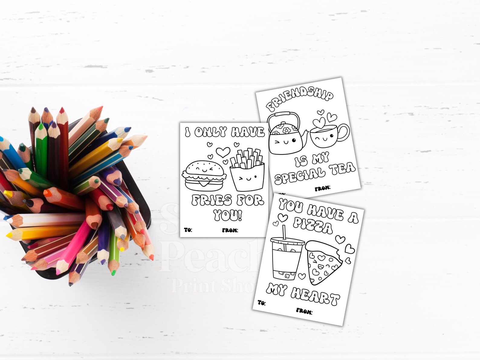 Valentine Coloring Cards Printable Classroom Valentine Exchange Kid ...