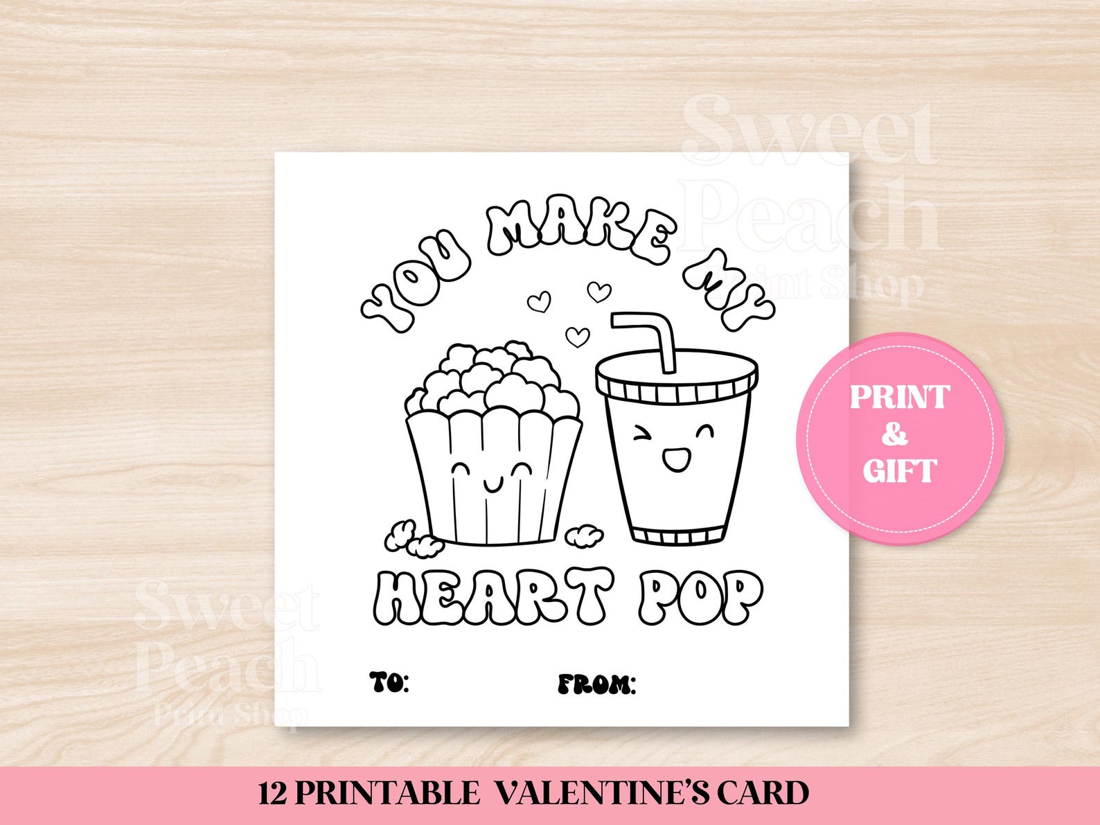 Valentine Coloring Cards Printable Classroom Valentine Exchange Kid ...