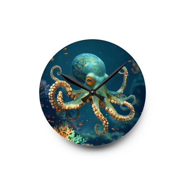 Octopus Wall Clock - Etsy