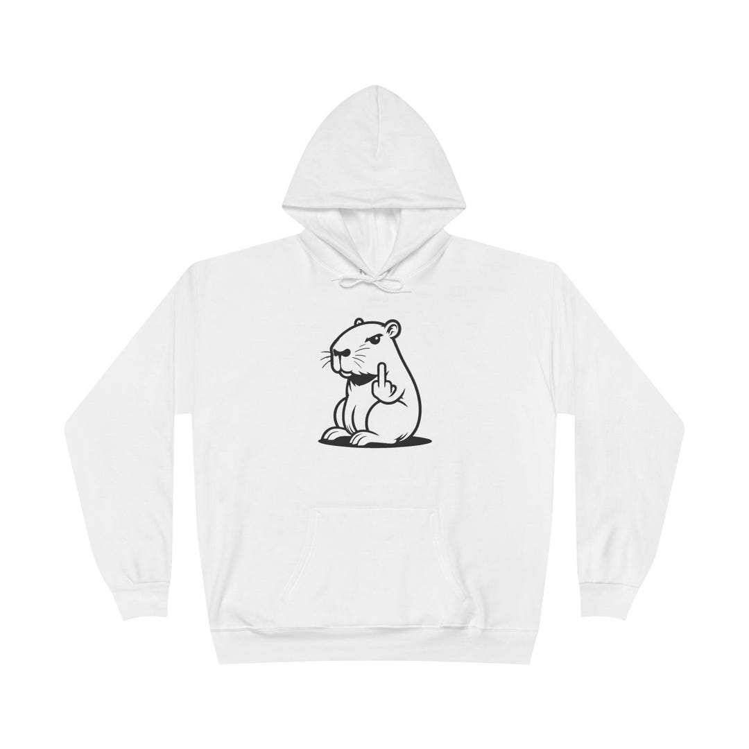 Capybara Middle Finger Hoodie, Funny Capybara Hoodie, Cute Capybara ...