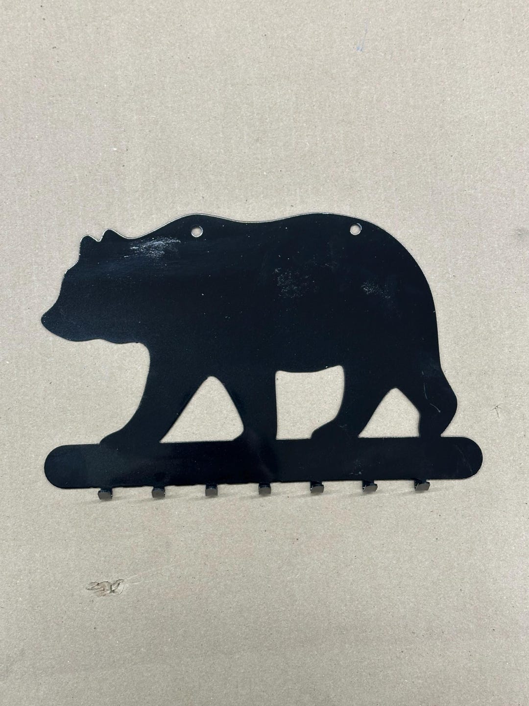 Black Bear Key Rack Plasma Cut - Etsy