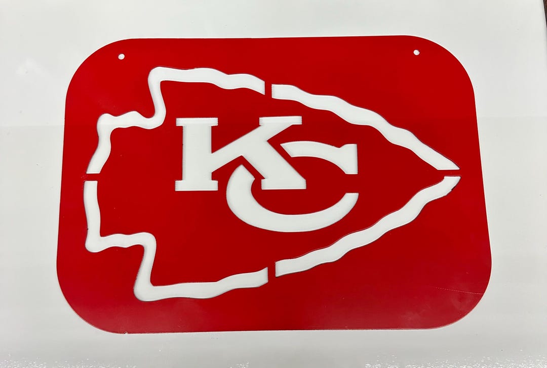Kansas City Chiefs Plasma Cut Sign 15"x10.5" - Etsy