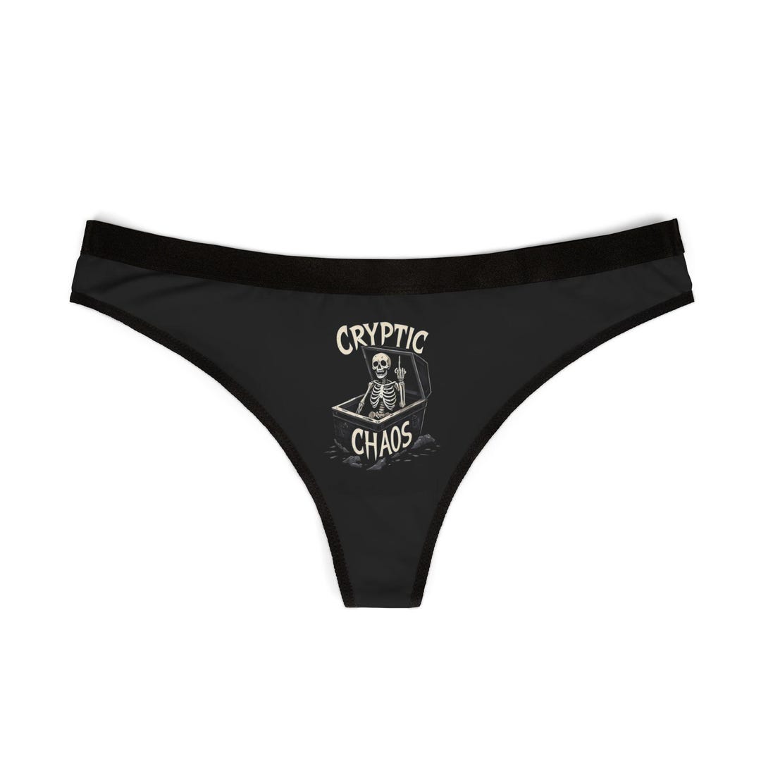 Cryptic Chaos Skeleton Women's Thongs (AOP) - Etsy