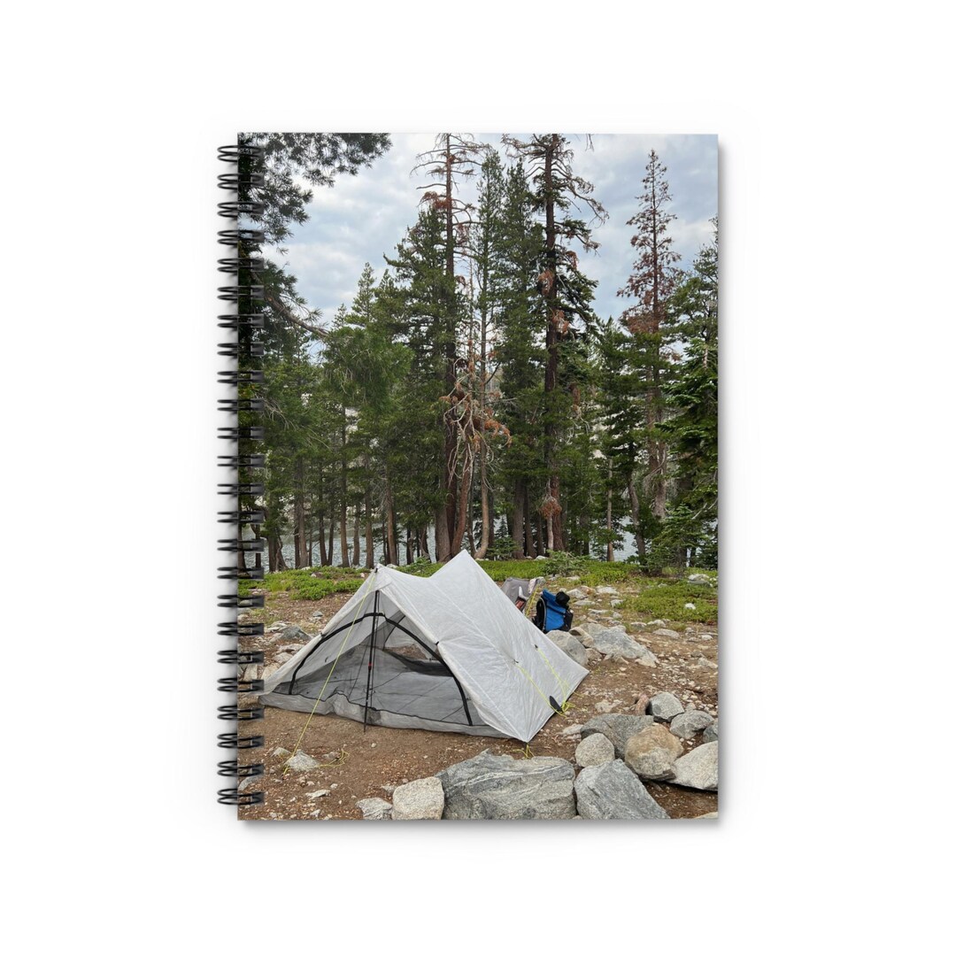 Backcountry Tent Campsite Spiral Notebook | Ruled Journal - Etsy