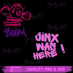 Jinx Graffiti PNG & SVG Bundle: Arcane-inspired Fan Art (digital ...