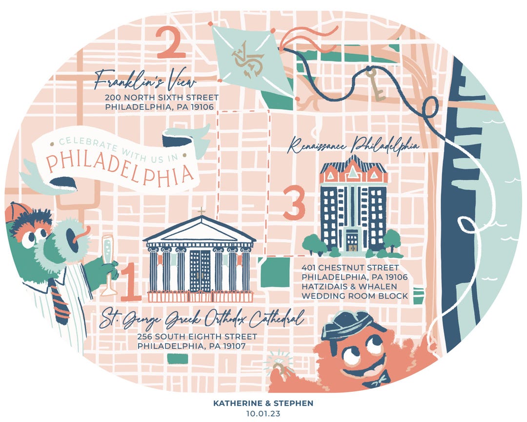 Custom Event / Wedding Map - Etsy
