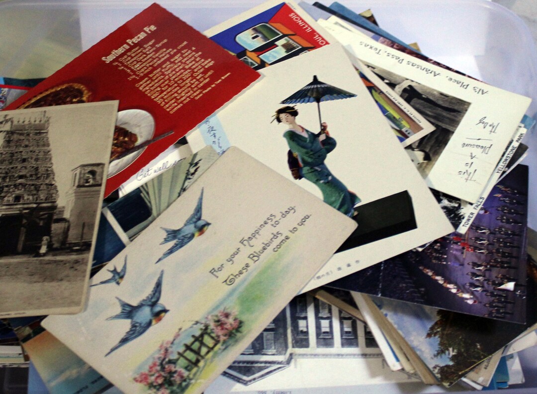 Random Set of 20 Postcards From the 50s, 60s, 70s, 80s, and 90s Vintage ...