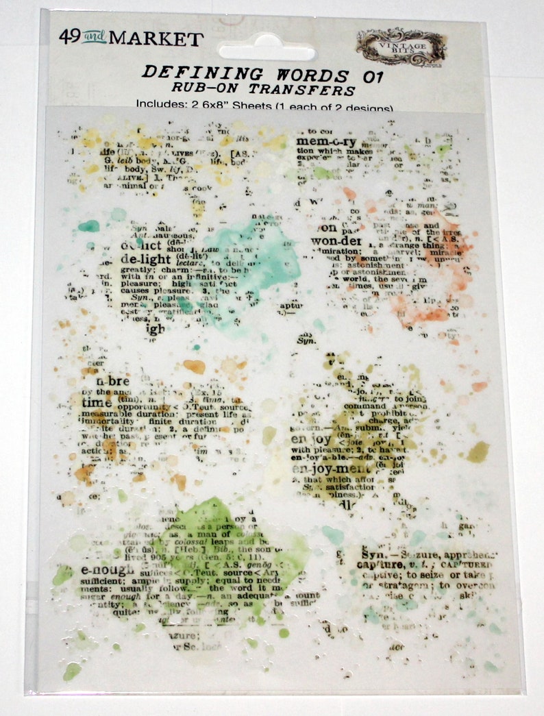 49 and Market Essential Rub Ons, Craft Transfers - Etsy