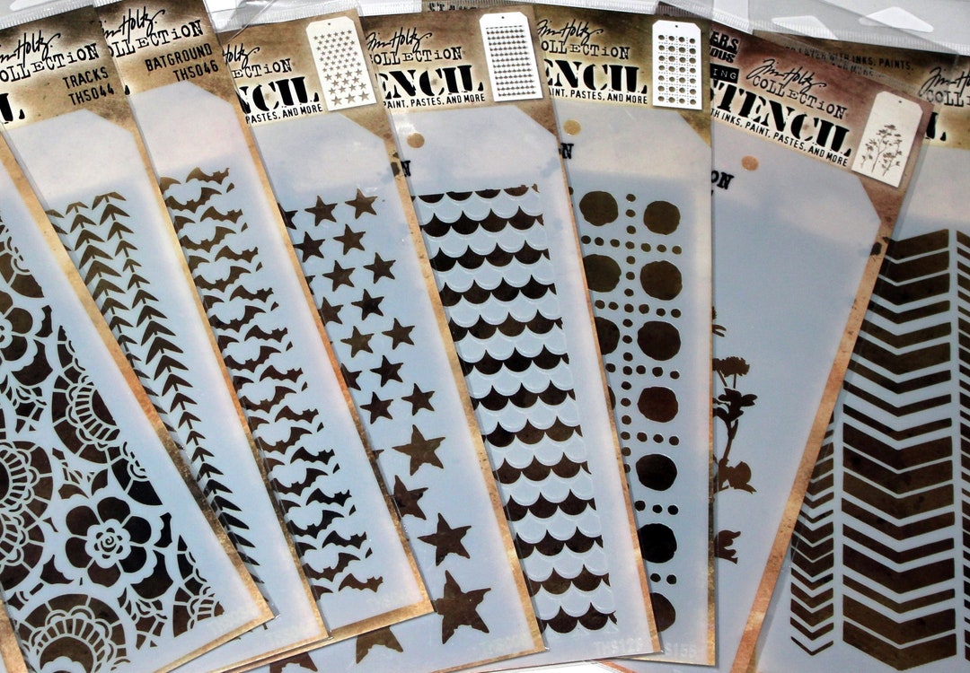Tim Holtz, Stampers Anonymous, Layered Stencil, Shifter Stencil - Etsy