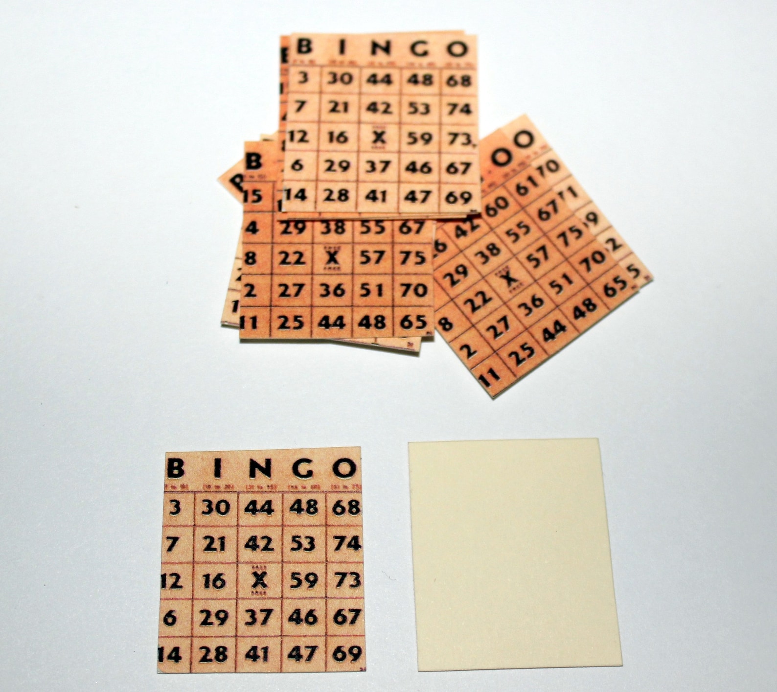 Mini Bingo Cards or Lucky Bingo Cards Junk Journal Ephemera - Etsy