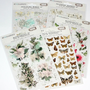 49 and Market Essential Rub Ons, Craft Transfers - Etsy