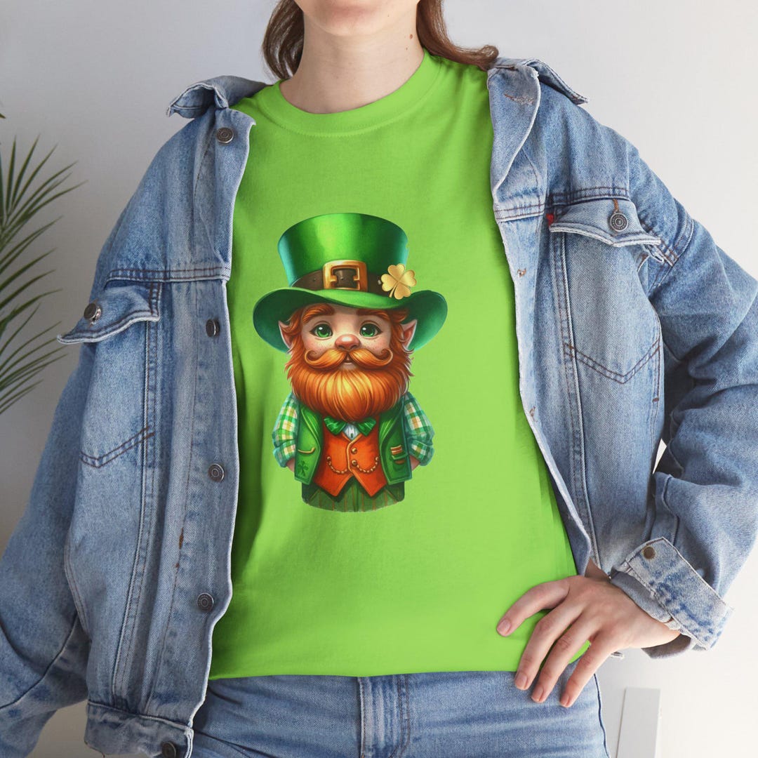 St. Patrick's Day Leprechaun Tee, Unisex Heavy Cotton Shirt - Etsy