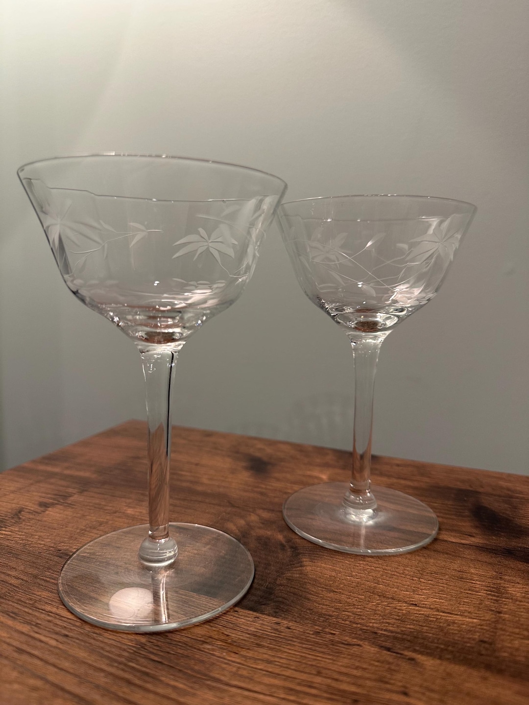 Vintage Etched Campari Glass, Cocktail Glass, Etched Glass, Campari ...