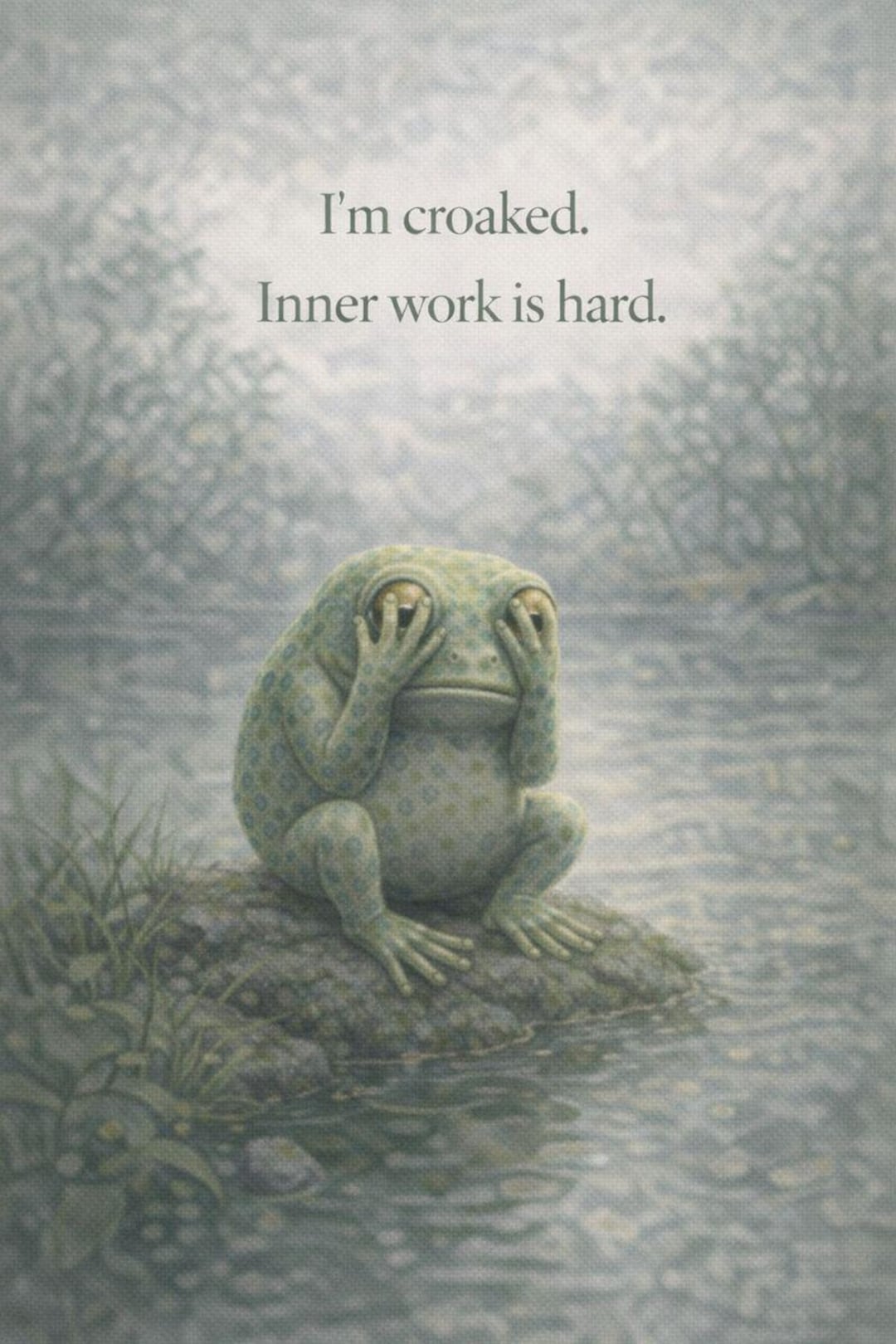 Anxiety Frog Art Print, Funny Mental Health Decor (digital Download) - Etsy