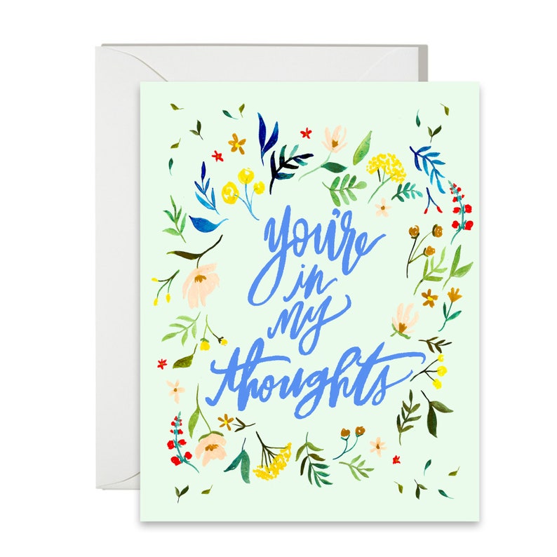You're in My Thoughts Mint and Blue Painted - Etsy
