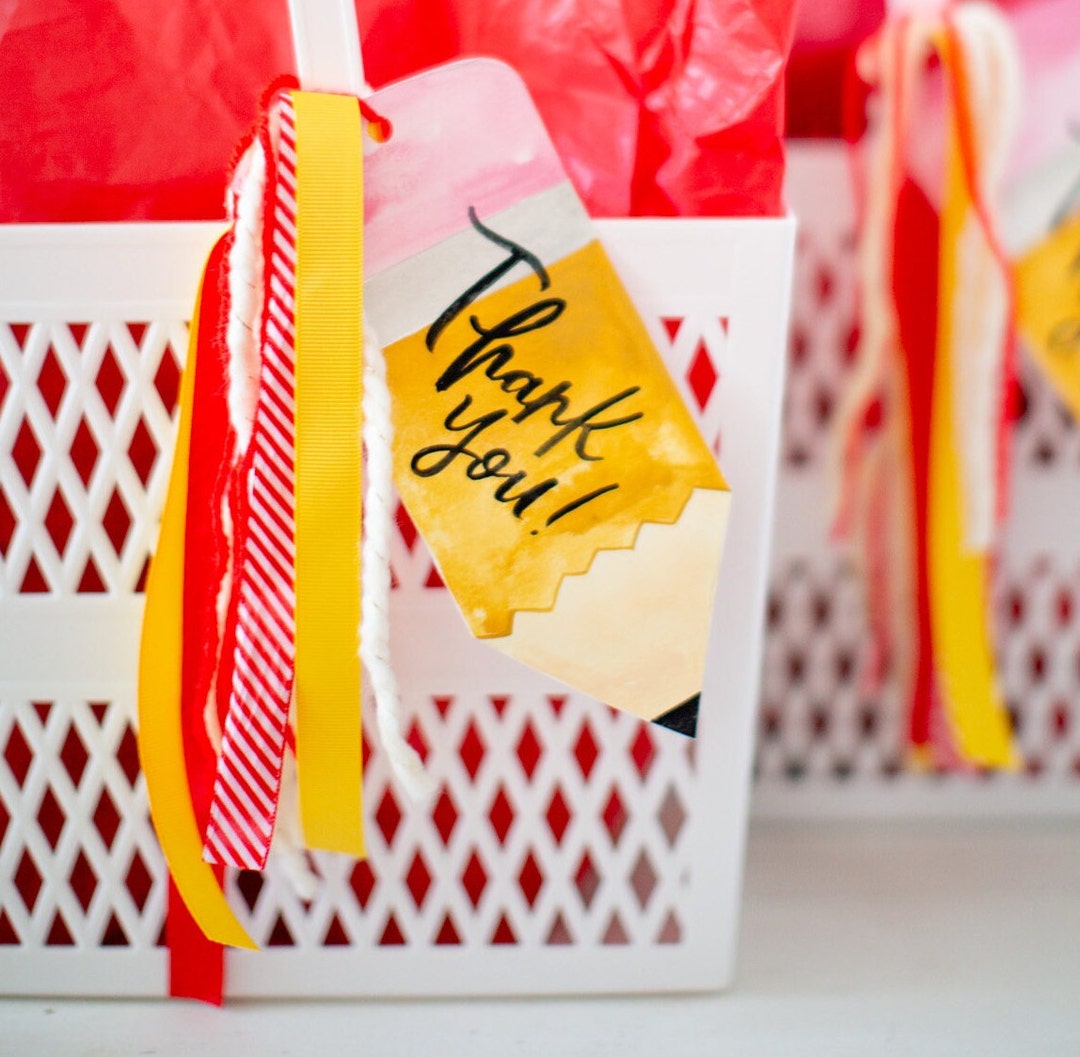 Hand-painted Pencil Gift Tags: Teacher Appreciation (digital Files) - Etsy