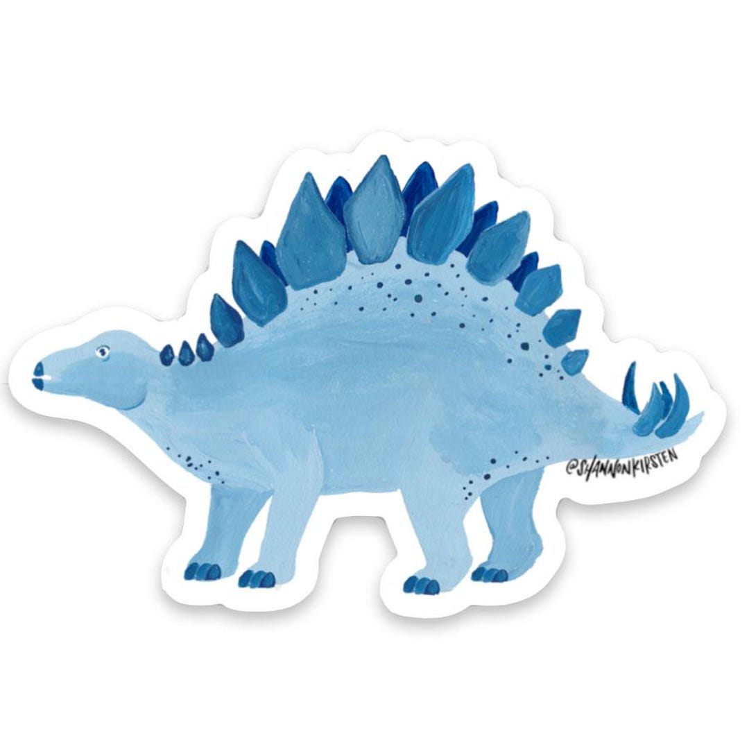 Blue Stegosaurus Sticker: Hand-painted Vinyl Decal - Etsy