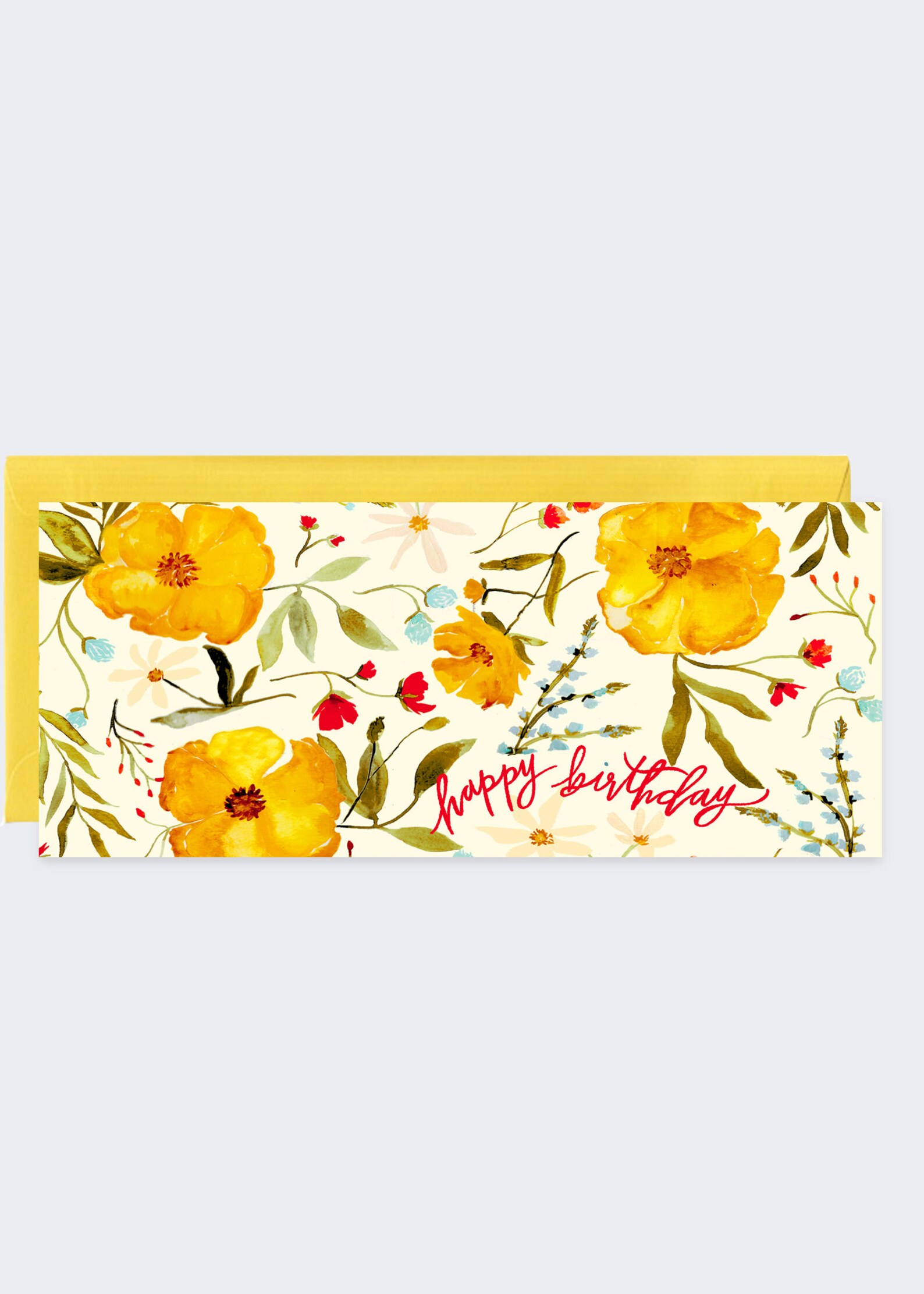 Birthday Greetings Yellow Birthday No10 Size Card - Etsy