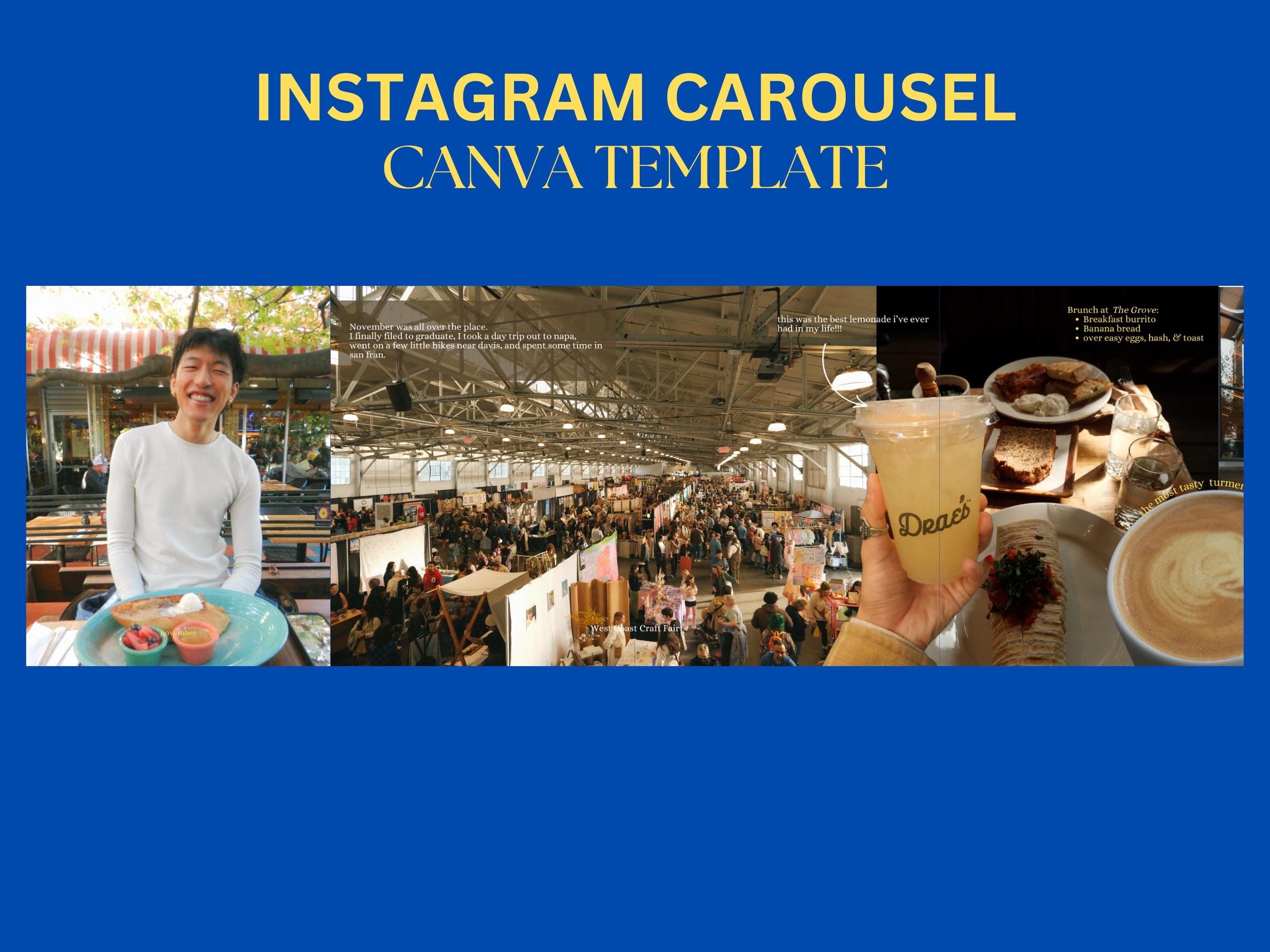 Instagram Canva Template | Carousel Post, Magazine Post, Continuous ...