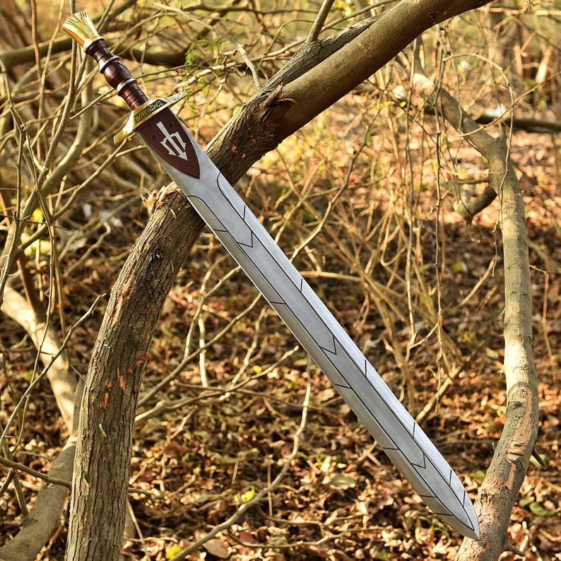 Custom Riptide Sword of Percy Jackson, Forged Olympians Sword ...