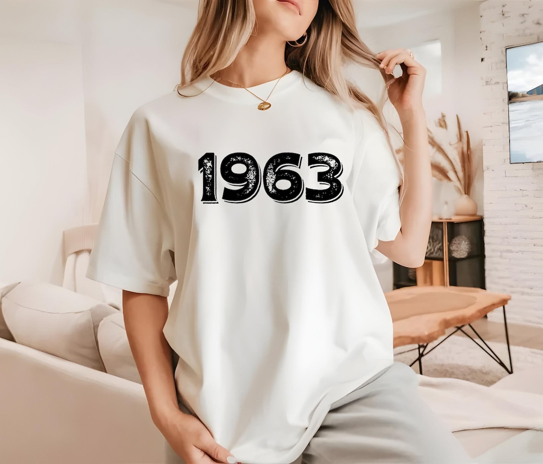 1963 Shirt, 60th Birthday Shirt, Varsity 1963 Birth Year Number Shirt ...