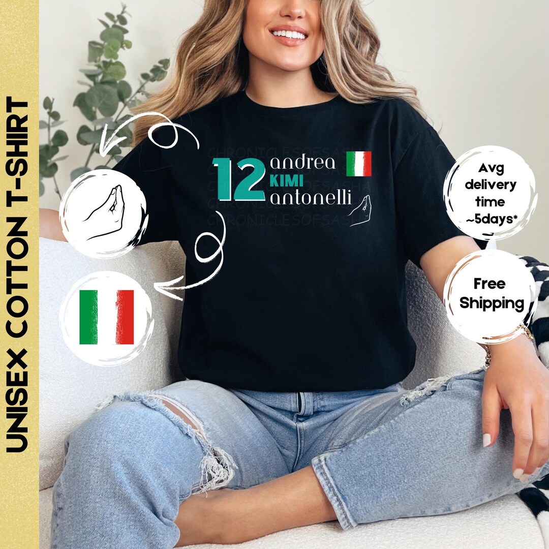 Andrea Kimi Antonelli Shirt | Formula 1 | Mercedes 2025 | Italian ...