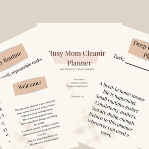 Home Management Planner Bundle for Moms (printable PDF) - Etsy