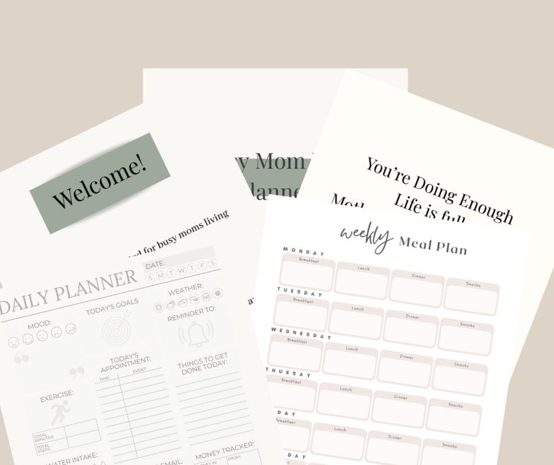 Home Management Planner Bundle for Moms (printable PDF) - Etsy