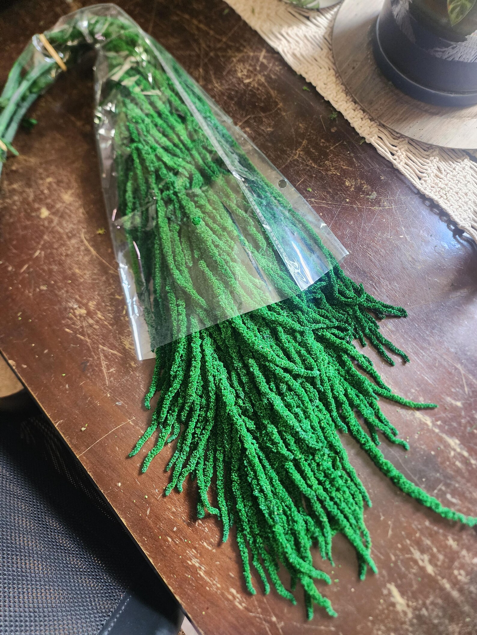 Preserved Dark Green C Hanging Amaranthus | Wedding Holiday Table Decor ...
