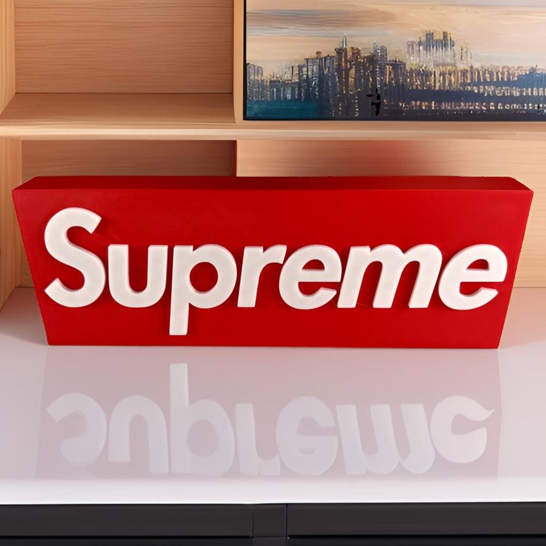 Custom Box Logo Streetwear-inspired 3D Printed Decor Piece 8" With ...