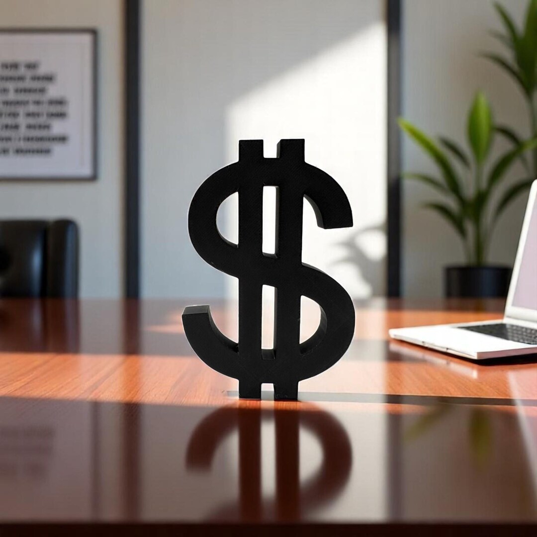 3D Printed Dollar Sign – Custom Money Symbol Decor – Any Color & Size ...