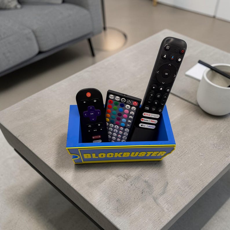 Blockbuster Logo Remote Holder – Retro Movie Night Desk & Couch ...
