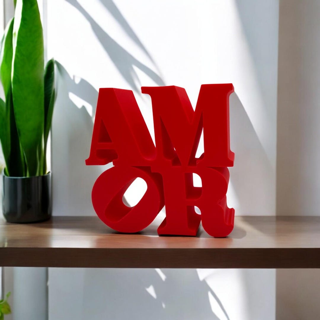 3D Printed AMOR Sculpture – Philly-inspired Art in Multiple Sizes ...