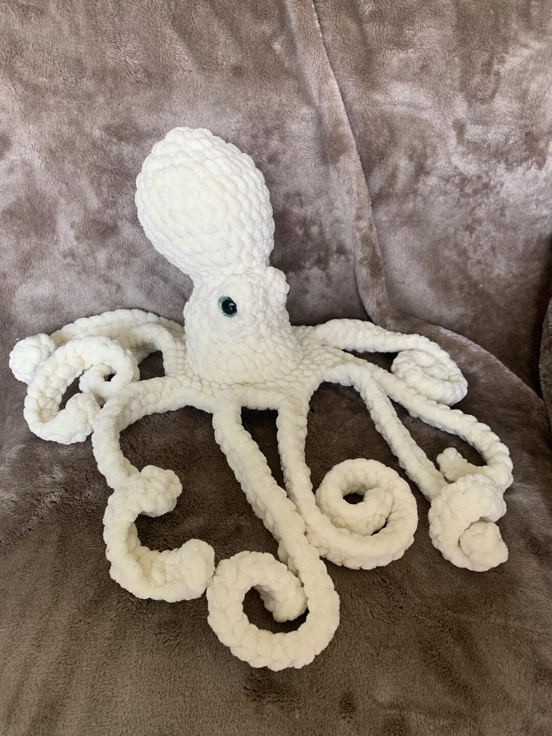 Handmade Crochet Chenille Octopus Plush: Soft Stuffed Animal - Etsy