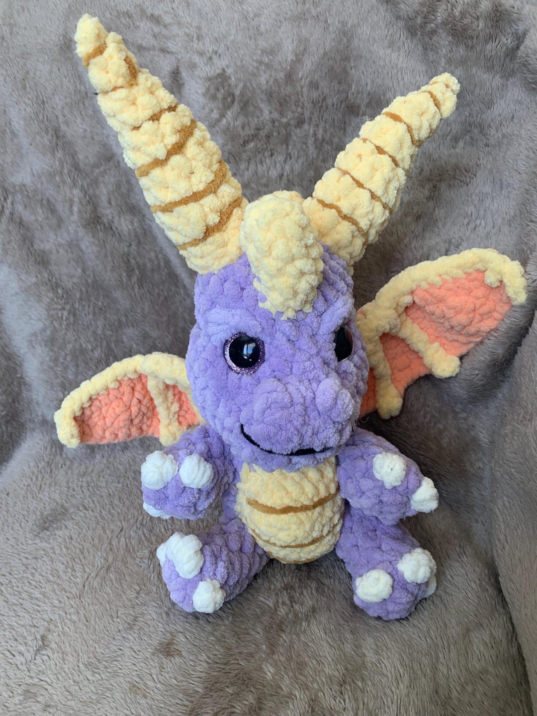 Spyro the Dragon Video Game Plush Handmade Crochet Fanmade Plushie ...