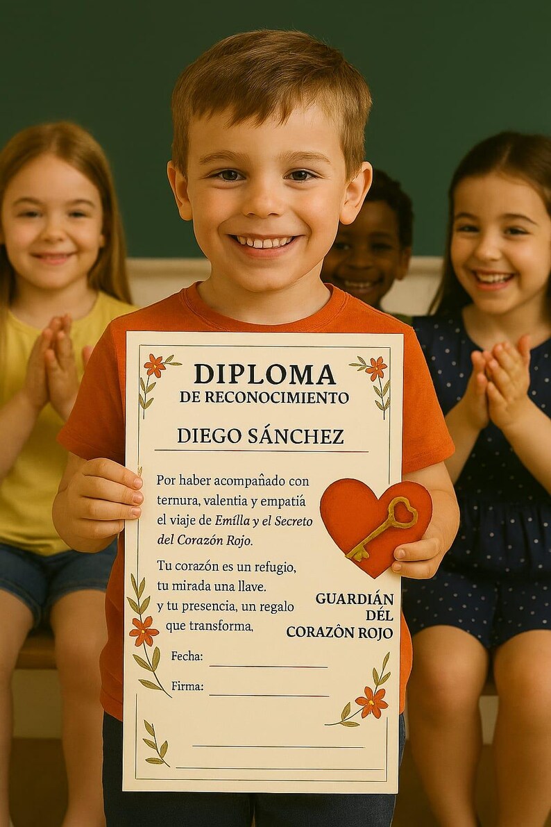 Printable and Coloring Story: Emilia and the Secret of the Red Heart ...