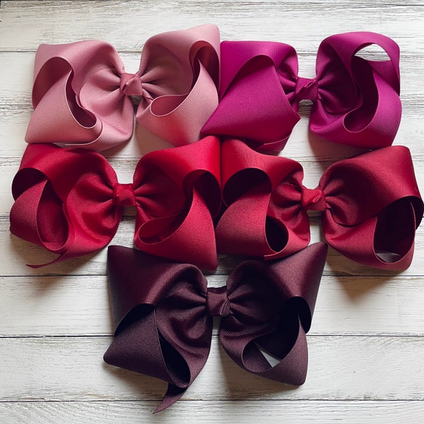 Maroon Hair Bow - Etsy