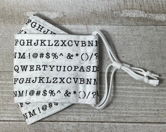 Alphabet Face Mask | Etsy