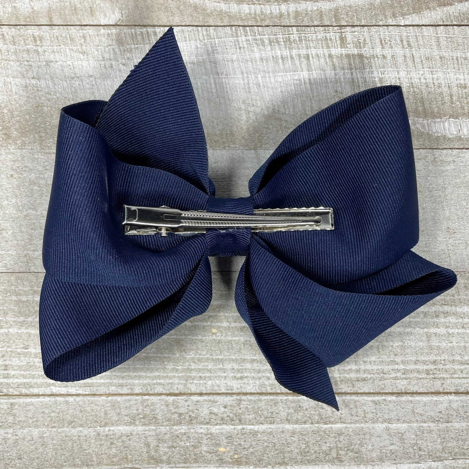 Navy Hair Bow High End Ribbon - Etsy