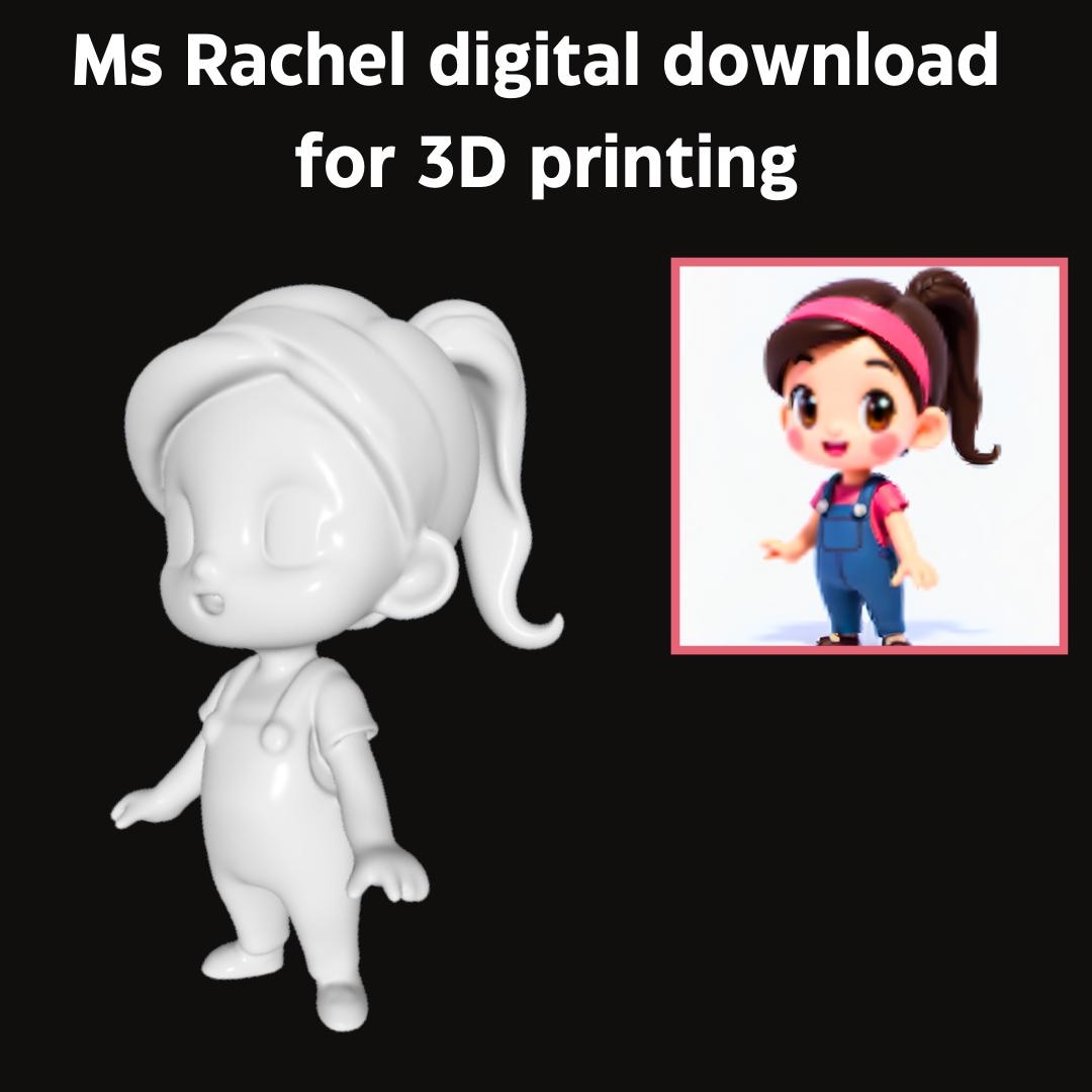 Ms. Rachel Inspired 3D Model STL File for DIY 3D Printing - Etsy UK