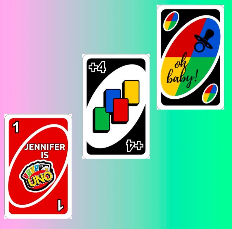 UNO Playing Card Game Canva Template Customizable Digital Cards, Fun ...