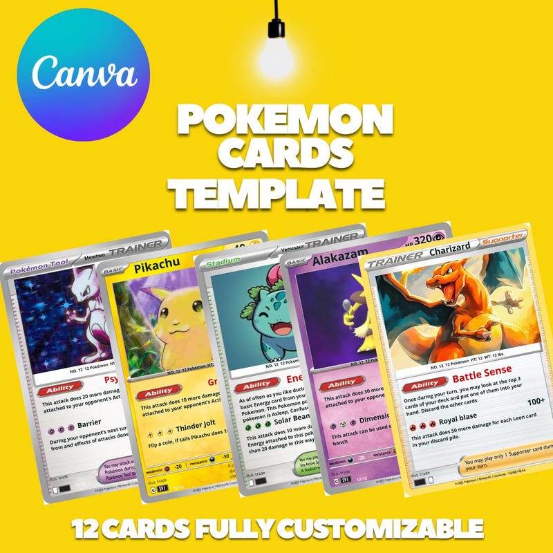 Personalized Pokemoncard - Etsy